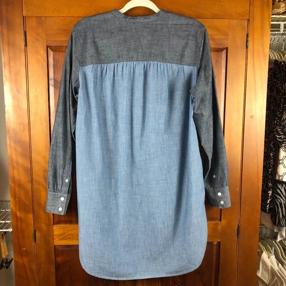 Lands' End | Dresses | Lands End Coastal Blue Gray Beachy Long Sleeve ...